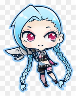 League Of Legends - League Of Legends Chibi Jinx - Free Transparent PNG ...