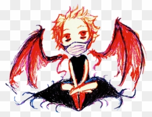 My Art My Oc Red Pupil Devil Wings Black Eye Light - Illustration ...