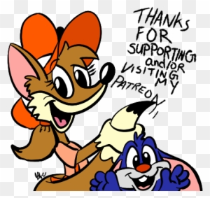 Gfox-patreonic Thanks By Spongefox - Cartoon - Free Transparent PNG ...