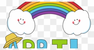 Happy April - Rainbow With Clouds Clipart - Free Transparent PNG ...