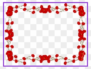 Free Digital Vintage Rose Frame And Border - Transparent Background ...