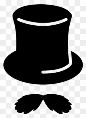Magician Hat With Facial Hair Vector - Magician Cap - Free Transparent ...