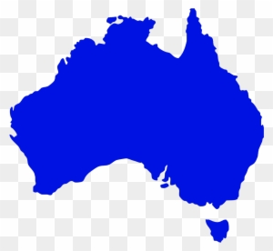 States And The Commonwealth Of Australia Presently - Blue Australia Map ...