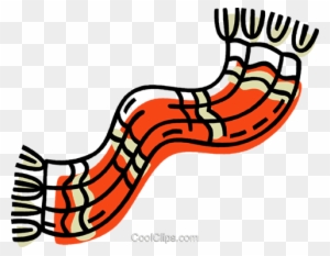 Winter Scarf Royalty Free Vector Clip Art Illustration - Winter Scarf ...