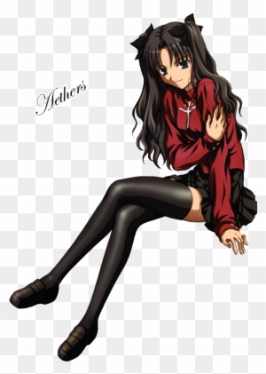 Anime Transparent Png Sticker - Fate Stay Night Rin Png - Free ...