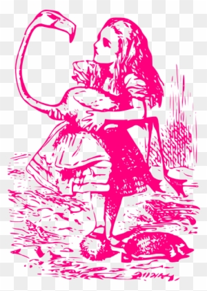 Flamingo Alice In Wonderland - Free Transparent PNG Clipart Images Download