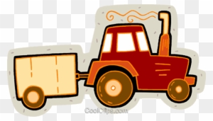 Tractor With Trailer Royalty Free Vector Clip Art Illustration ...