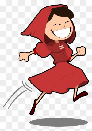 Hop Clipart Jumping - Cartoon Little Red Riding Hood - Free Transparent ...