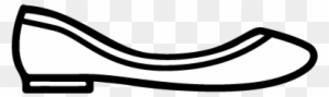 Ballet Flats - Line Art - Free Transparent PNG Clipart Images Download