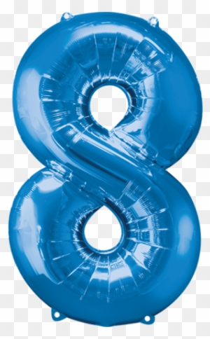 Numero 8 Rosa Claro Y Celeste - Baby Pink Foil Balloon Numbers - Free ...
