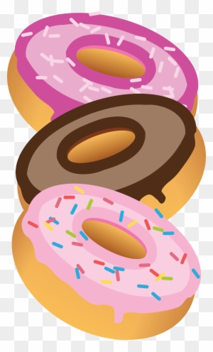 Free Clipart Of A Trio Of Donuts - Transparent Donit Clipart - Free ...