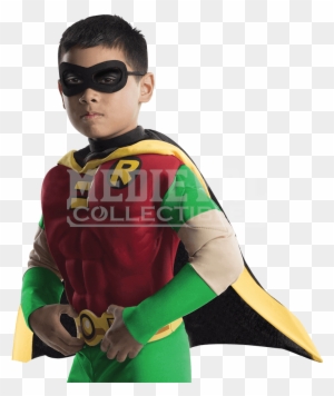 Boys Deluxe Teen Titans Robin Muscle Costume - Disfraces Para Niños De ...