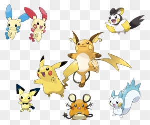Pokelx On Twitter - Pikachu Family Pokemon - Free Transparent PNG ...