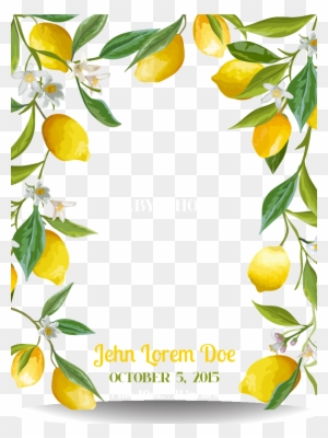 Fresh Lemon Border - Lemon Border Png - Free Transparent PNG Clipart ...