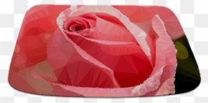 Pink Rose Low Poly Floral Bathmat - Garden Roses - Free Transparent PNG ...