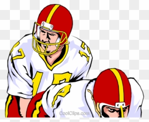 Quarterback Taking Snap Royalty Free Vector Clip Art - Hiking Football ...