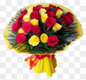 Red And Yellow Roses Bouquet - Free Transparent PNG Clipart Images Download