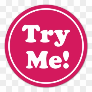 Try Me White On Pink Circle Stickers - Basketball Logo Social Media ...