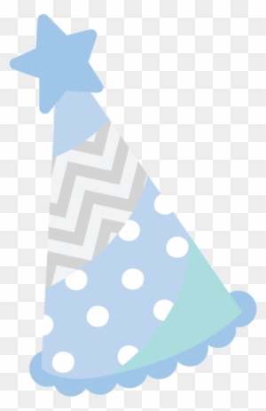 Scrapbook - - Birthday Hat Clipart Blue Polka Dot - Free Transparent ...