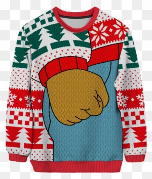 Arthur's Fist Of Fury Unisex - Arthur Ugly Christmas Sweater - Free ...