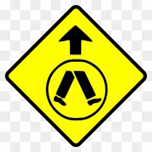Mutcd Sign Assembly - Pedestrian Crossing Ahead Sign - Free Transparent ...