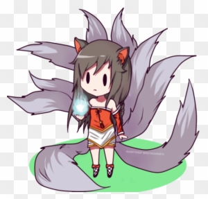 League Of Legends Chibi Anime Ahri Drawing - Ahri Fanart Anime - Free ...
