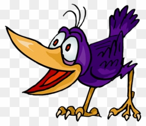 Crow Cartoon Clip Art - کلاغ کارتونی - Free Transparent PNG Clipart ...
