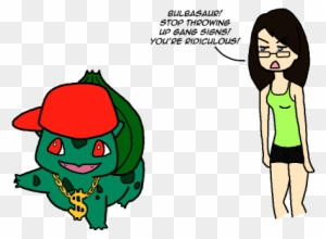 Thug Bulbasaur By Princess-cyanide - Cartoon - Free Transparent PNG ...