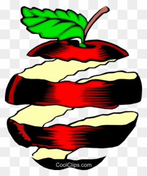 Apple Peel Royalty Free Vector Clip Art Illustration - Fruit Peels ...