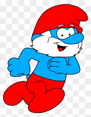 Papa Smurf Running By Marcospower1996 - Smurfs Running Png - Free ...