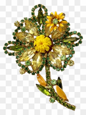 Regency Amber Rhinestone Flower Pin - Crystal - Free Transparent PNG ...