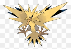 Zapdos Pokemon Character Vector Art - Pokemon Legendary Bird Zapdos ...