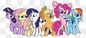 Mane 6 Funny Expressions Colored By Maximumbrony - Cartoon - Free ...