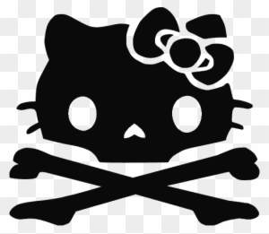 Hello Kitty Cross Bones By Slitkitten - Hello Kitty Skull And ...