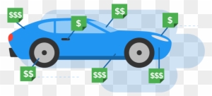 Dollar Signs Pointing To Different Areas Of A Car - Dollar Sign - Free ...