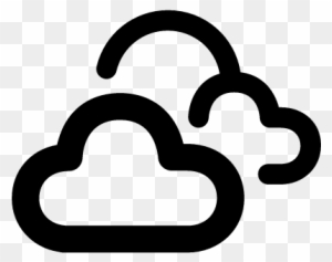 Cloudy Day Outline Vector - Cloud - Full Size PNG Clipart Images Download