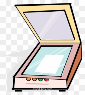 Flatbed Scanner Royalty Free Vector Clip Art Illustration - Scanner ...