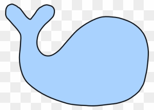 Blue Whale Outline Clip Art At Clker Com Vector Clip - Shape Of A Whale ...