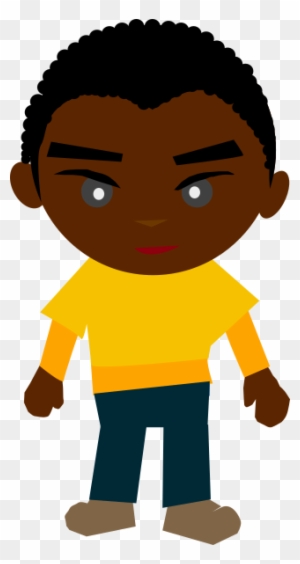 Boy Standing Clip Art At Clker - Cartoon Black Boy - Free Transparent ...