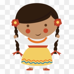 Mexican Clipart - Hispanic Girl Clip Art - Free Transparent PNG Clipart ...