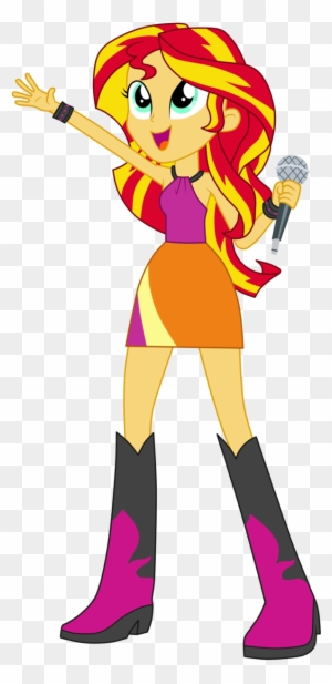 Sunset Shimmer Rainbow Rocks Singing - Free Transparent PNG Clipart ...