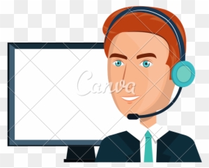 Call Center Man - Stock Illustration - Free Transparent PNG Clipart ...