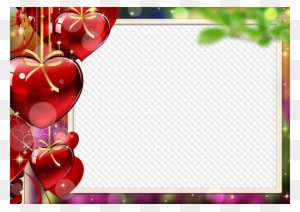Photo Frame With Hearts For St - Background For Happy Valentines Day ...