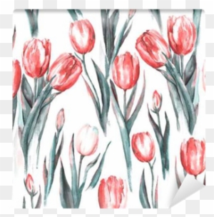Hand-drawn Watercolor Floral Seamless Pattern With - Hibiscus Flower ...