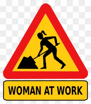 Big Image - Woman At Work Sign - Free Transparent PNG Clipart Images ...