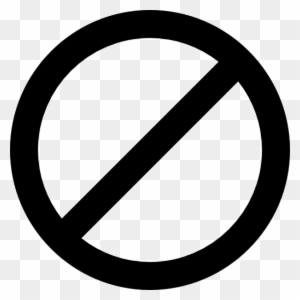 Do Not Disturb Rounded Sign Free Icon - Stop Sign Black Png - Free ...