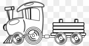 Train - Simple Train Outline - Full Size PNG Clipart Images Download