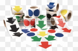 Vinyl Arrows And Circles Marking Floor Direction Tapes - 3" Blue Vinyl ...