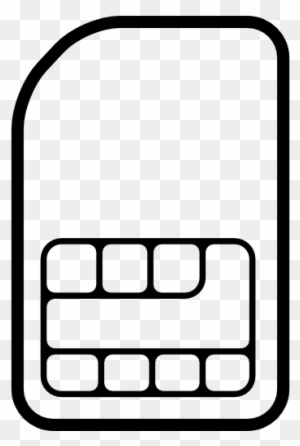 Sim Card Clipart Black And White - Sim Card Icon Vector - Free ...