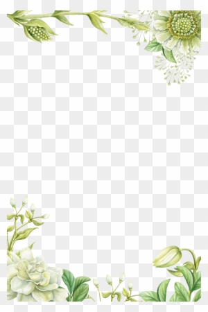 Green Flower Border Clip Art